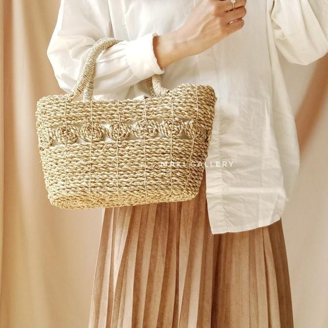 Jual Tas Handbag Anyaman Wanita Etnik Bali Mendong ALESIA by Maki ...
