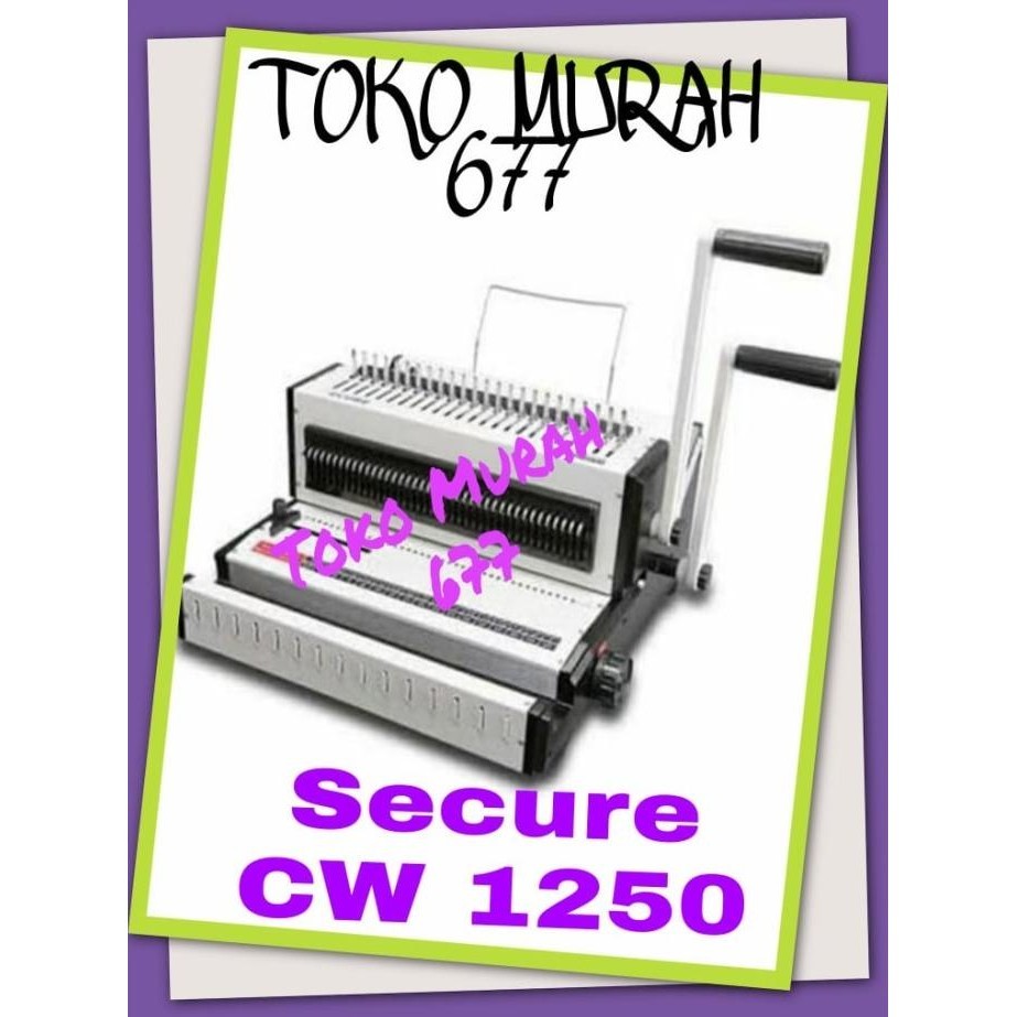 Jual Secure Cw1250 Mesin Jilid F4 / Alat Binding Spiral Kawat & Plastik ...