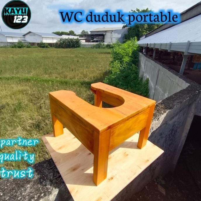 Jual Kursi toilet kursi wc duduk lansia kursi jongkok bangku kayu ...
