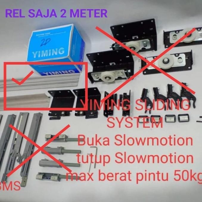 Jual Yiming 2 Mtr Rel Sliding Pintu Geser Atas Bawah Beban 50 Kg ...