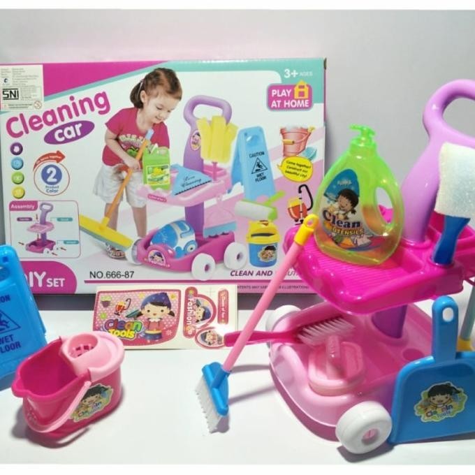 Jual Mainan Bersih Bersih Rumah / Cleaning Set To / Cleaning Car S001 ...