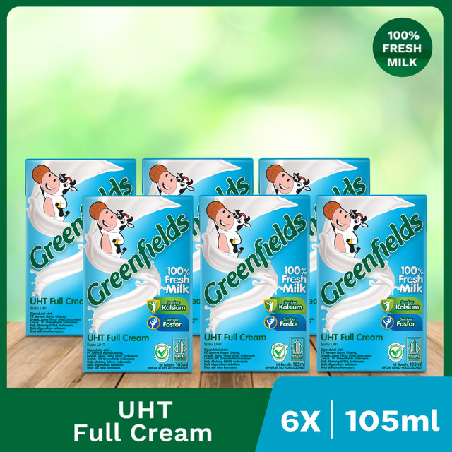 Jual Greenfields Susu UHT Full Cream 105ml x 6 pcs | Shopee Indonesia
