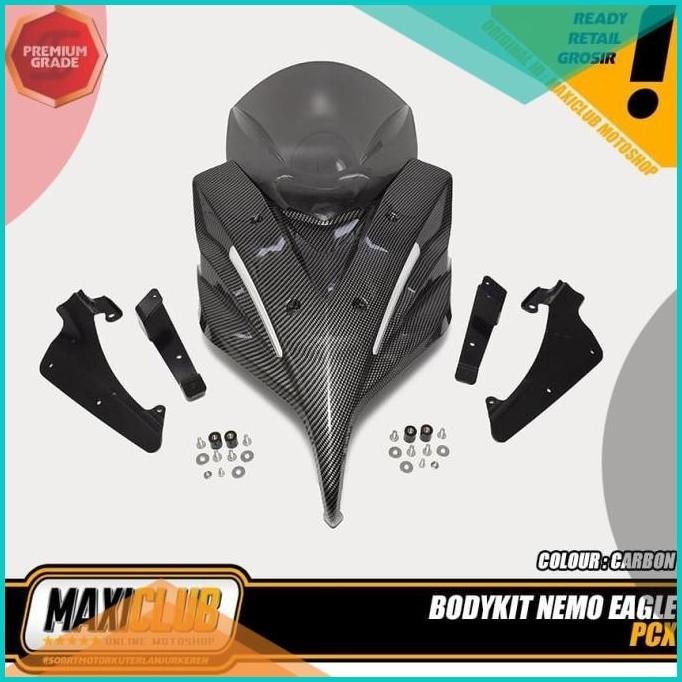 Jual Frame Bodykit Topeng Tameng Windshield Eagle Nemo PCX Carbon ...
