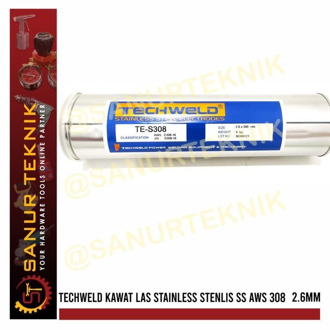 Jual Techweld Tech Weld Kawat Las Stainless Stenlis Ss Aws E 308 E308 2 ...