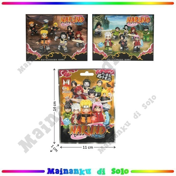 Jual [Mainanku] Mainan Anak Block Mini Figure Karakter Blindpack Naruto ...