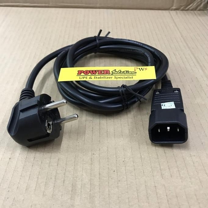 Jual Kabel power Mesin Ac cord EU C14 / C14 to EU Colokan 3 pin 10A 0 ...