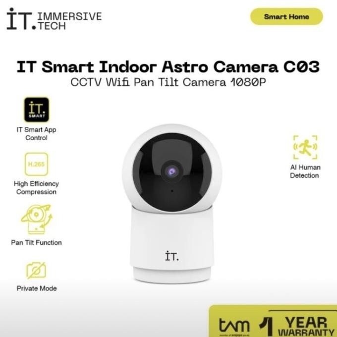 Jual IT SMART INDOOR ASTRO CAMERA C03 - CCTV 2807T | Shopee Indonesia