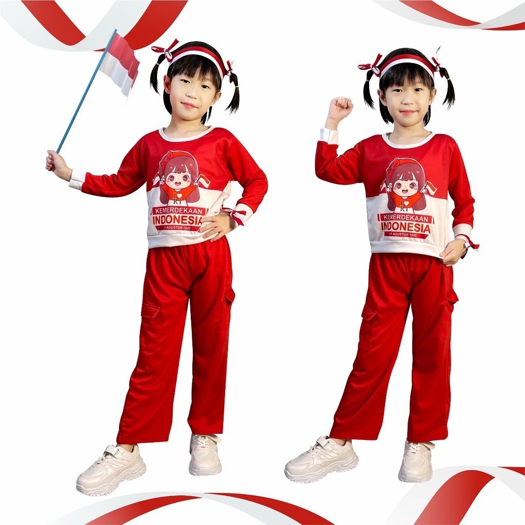 Jual Set Anak Selamat Merdeka Paling Baru Setelan Kid Kmerdekaan ...