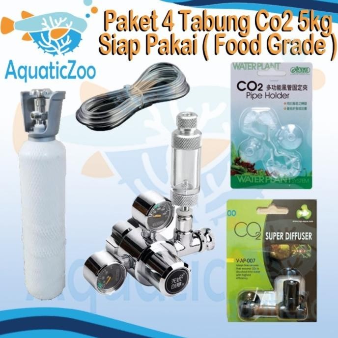 Jual Paket 4 Tabung Co2 Besi 5Kg Besi Full Isi - Aquascape - Co2 ...