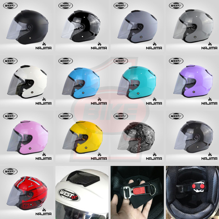 Jual Helm Kyoto West Najima Solid/ Helm Half Face/ Helm Sni/ Helm Murah ...