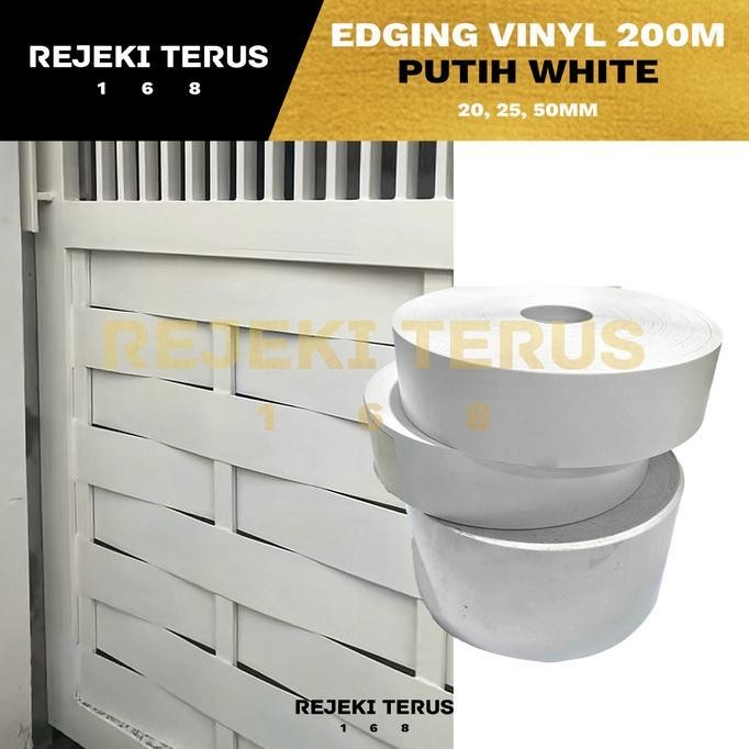 Jual Edging Putih Tipis 200 Meter Vinil Vynil Vinyl Pvc Plimir Roll ...