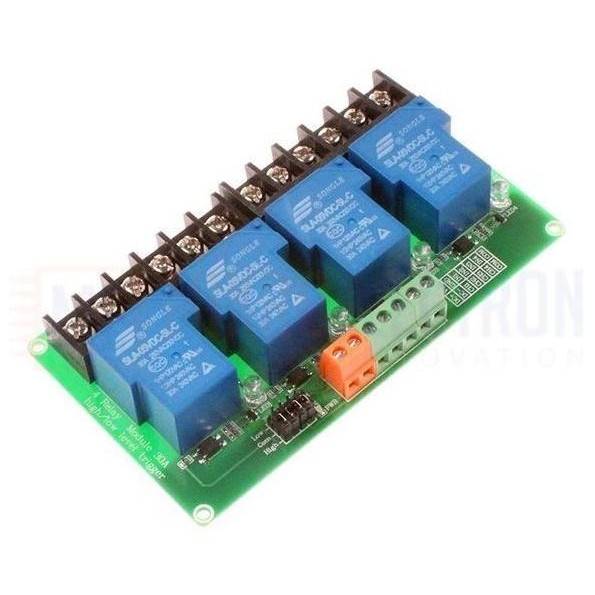 Jual Terbaru (1 pcs) 4 CHANNEL RELAY MODULE 30A WITH OPTOCOUPLER ISOLATION 5V Berkualitas ...