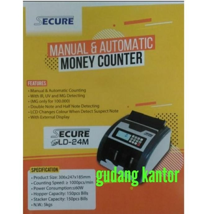 Jual SECURE LD-24M Manual & Automatic Money Counter - MESIN HITUNG UANG ...