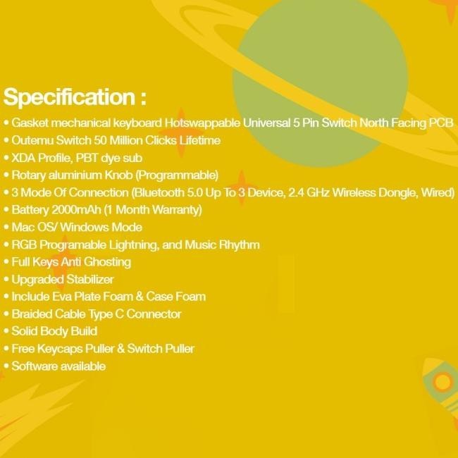 Jual Koodo Solar - Mechanical Keyboard 75% W/Knob Layout | Shopee Indonesia