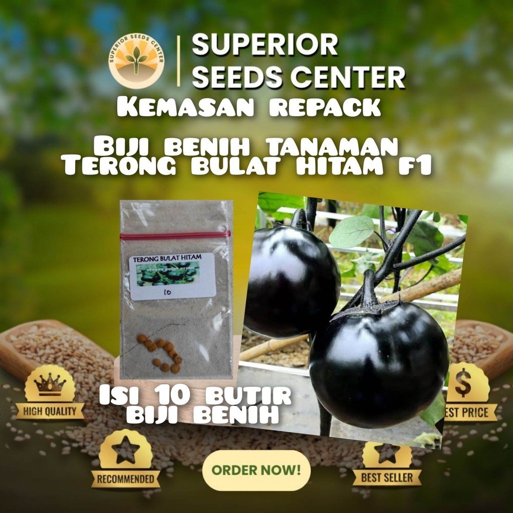Jual kemasan repack plastik klip 10 butir biji benih tanaman terong ...