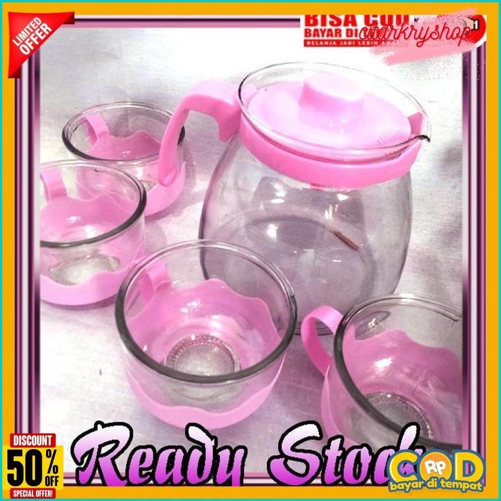 Jual Tea Pot Set Tanpa Saring 5 In 1 (Beli 1 Dus / Koli Isi 24Pcs ...