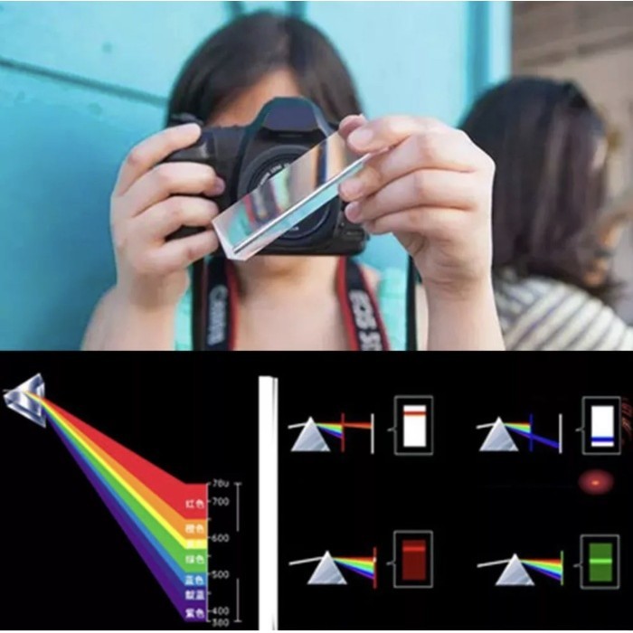Jual Optical 18 Cm Glass Prism Refractor Light Spectrum - Foto Kaca ...