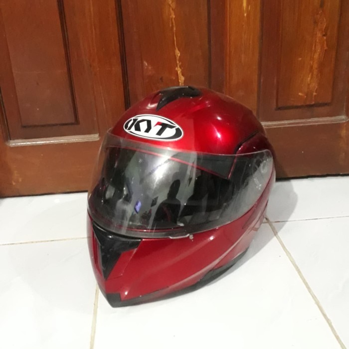 Jual HELM KYT RRX MODULAR RED MAROON SOLID | Shopee Indonesia
