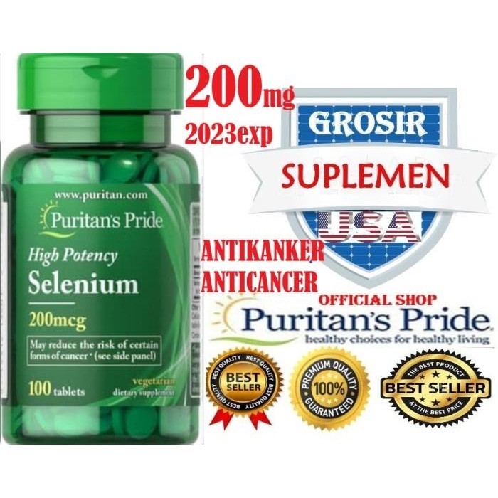 Jual VITAMIN SELENIUM 200 IMUN obat Tiroid kanker Asma no C D3 E ...