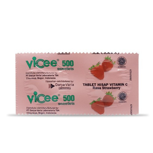 Jual Vicee Strawberry 1 Strip Isi 2 Tablet | Shopee Indonesia