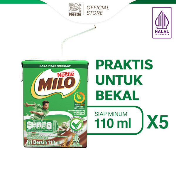 Jual Milo Activ-Go Minuman Mengandung Susu dan Cokelat UHT 110 ml x 5 pcs | Shopee Indonesia