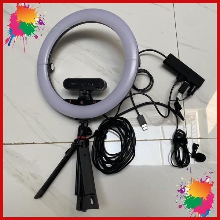 Jual (B2BE) LIVE STREAMING PAKET LOGITECH WEBCAM 4K , MIC , HUB , LED ...