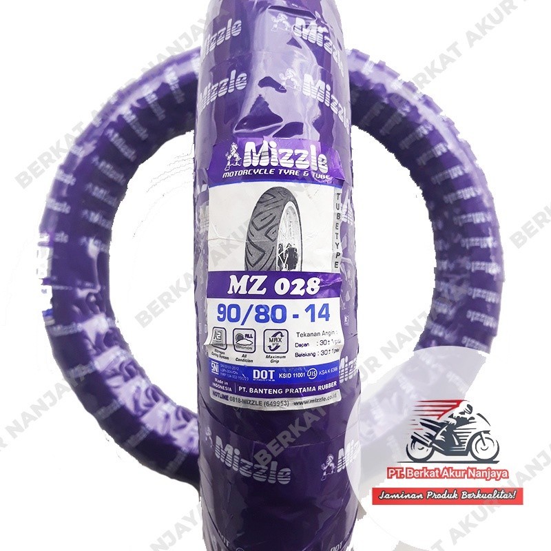 Jual Mizzle MZ028 90/80-14 Ban Matic Tubetype (non tubeless) | Shopee ...