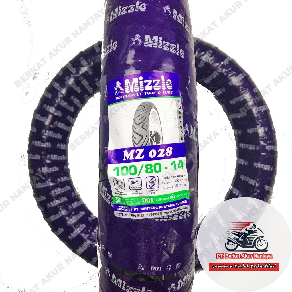 Jual Mizzle MZ028 100/80-14 Ban Matic Tubetype (non tubeless) MZ-028 ...