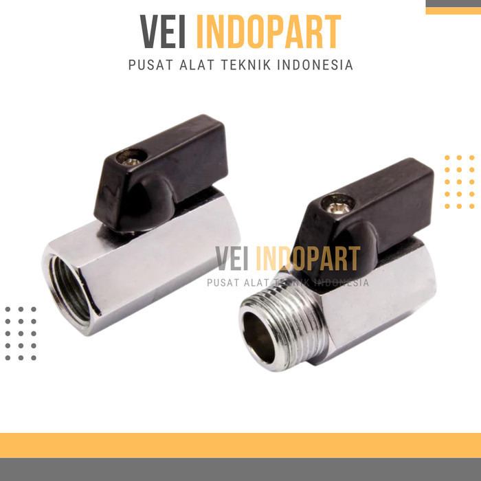 Jual 1/2" Stop Kran Mini Ball Valve / Keran Miniball 1/2 Inch Male Female | Shopee Indonesia