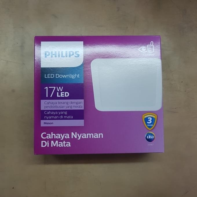 Jual Philips Downlight LED Kotak Inbow 17W / 17 Watt Meson 59467 Putih ...