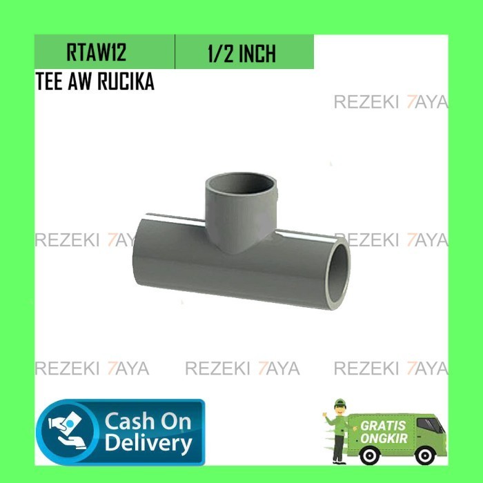 Jual TEE AW 1/2 INCH RUCIKA FITTING PIPA AIR PVC RUCIKA SAMBUNGAN SOKET TEE 1/2INCHI | Shopee ...