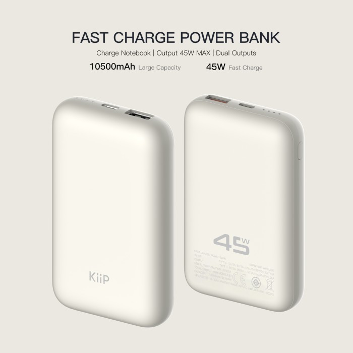 Jual Kiip E67 Power Bank Fast Charging 45W Type C Pd 10500Mah | Shopee ...