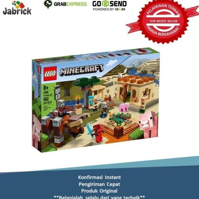 Jual LEGO 21160 MINECRAFT The Illager Raid (DUS CACAT) | Shopee Indonesia