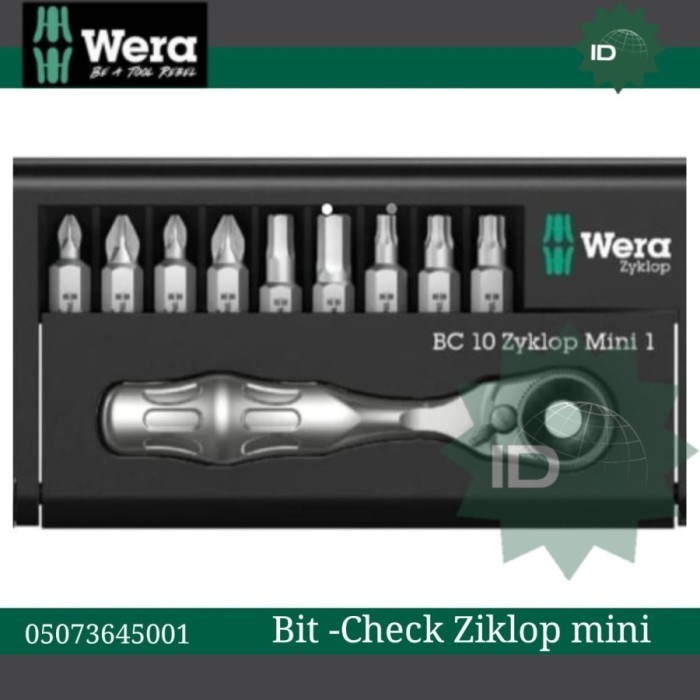 Jual Produk Obeng Bit Ratchet Set Wera 05073645001 Bit-Check 10 Zyklop ...
