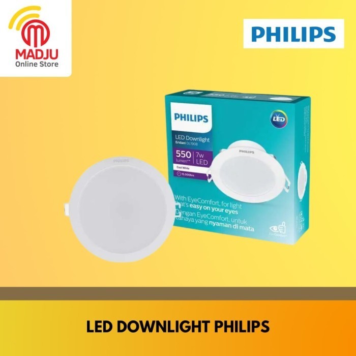 Jual PHILIPS DOWNLIGHT ERIDANI G3 LED6 D100 DL190B 7 Watt 865 WH - LED ...
