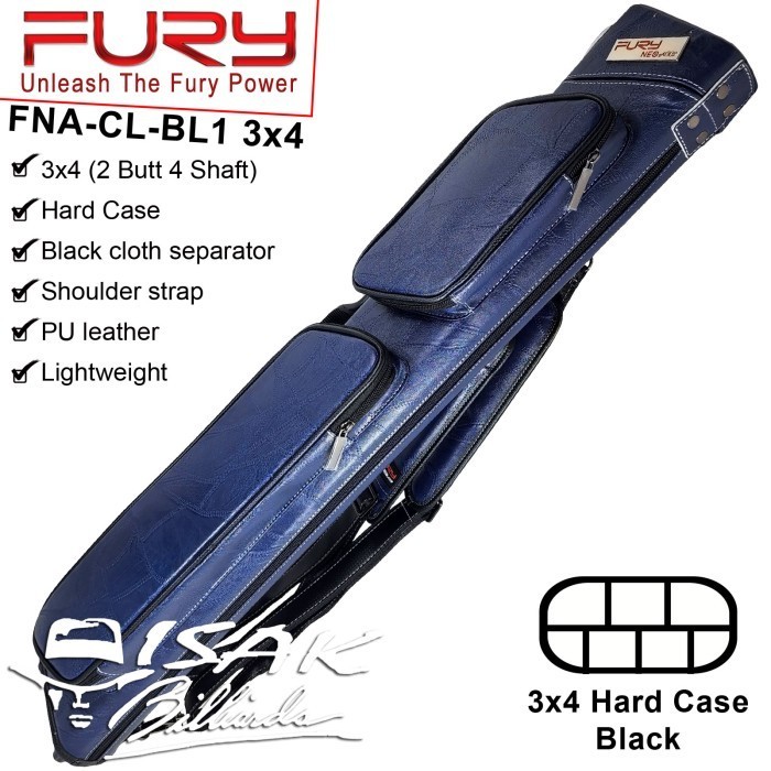 Jual Fury 3x4 Hard Case - Blue Leather FNA-CL-BL1 Tas Stick Billiard ...