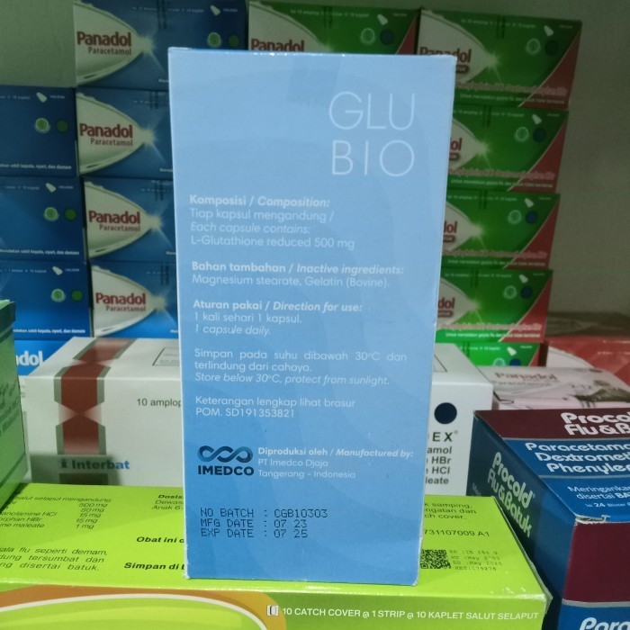 Jual Bagus Glubio Glutathione Imedco Box Isi 30 Kapsul ( 5 Strip @ 6 ...