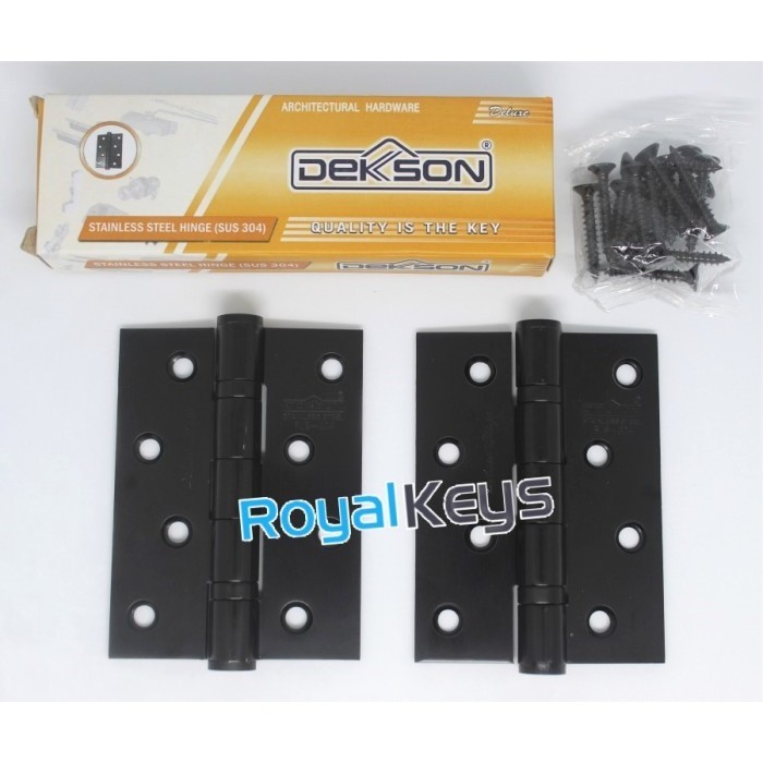 Jual ENGSEL PINTU 4 INCH HINGE DEKSON DEKKSON ESS DL 4X3X3MM 2BB BK ...