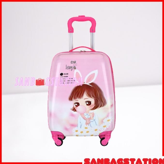 Jual Kids Trolley Luggage Koper Bagasi Anak 16 Inch Inci Motif Korea 16 ...