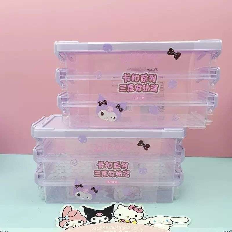 Jual Rak Miniso Storage Kuromi Lock Series Three Layered Storage Miniso ...