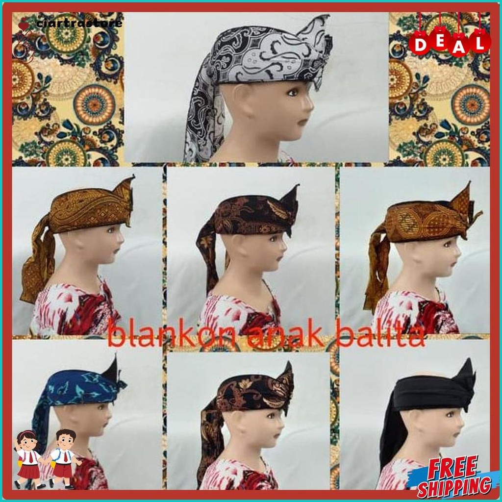 Jual Topi Blankon Blangkon Motif Corak Batik Balita Anak Khas Jawa ...