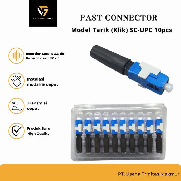 Jual FAST CONNECTOR FIBER OPTIC FO SPC UPC PULL MODEL TARIK KLIK ...