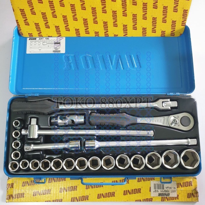 Jual *#*#*#] Unior Series 190/11 Kunci Sok Socket Set 1/2" 10-32mm 6PT ...