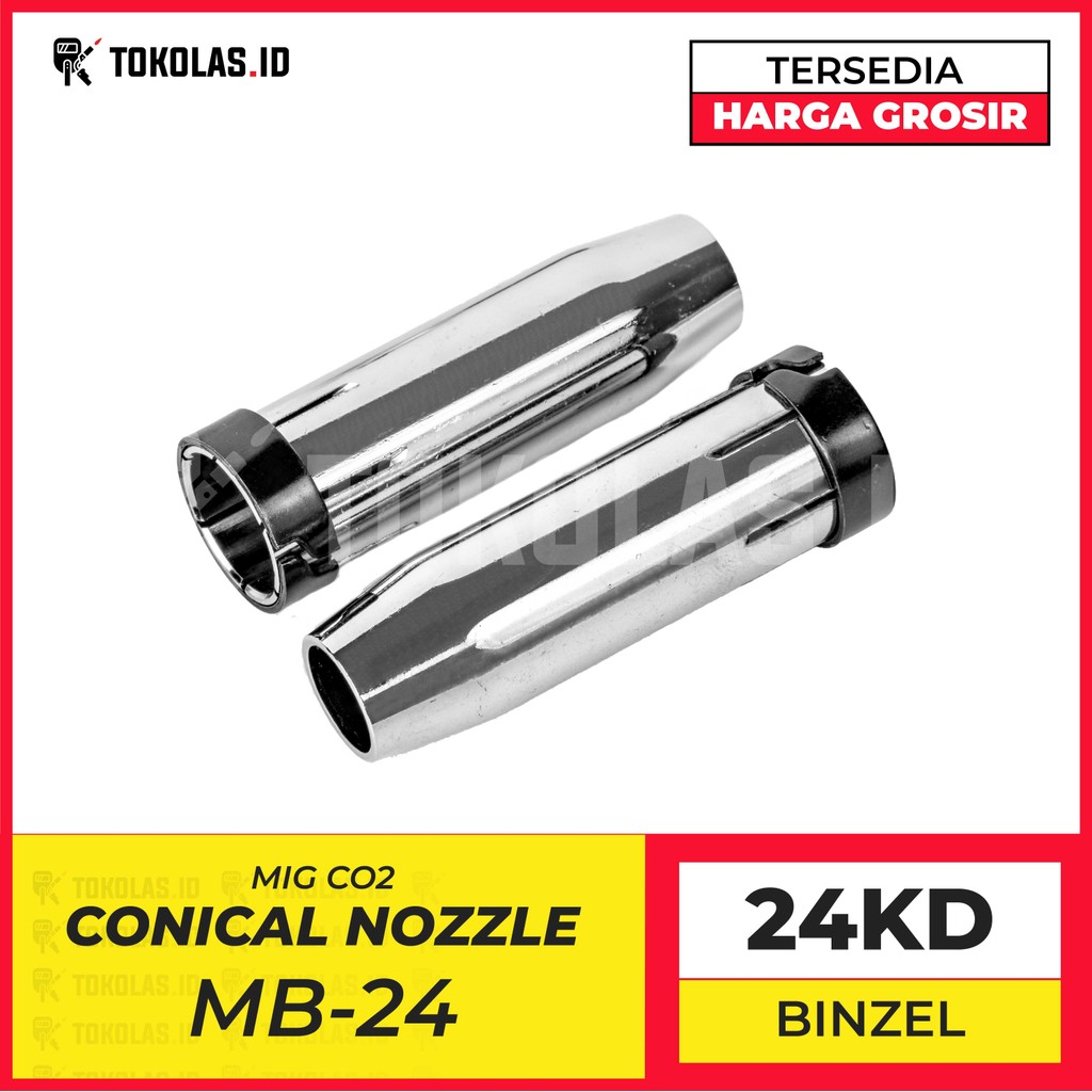 Jual 5 PCS Conical Nozzle MIG Torch CO CO2 MB24 MB 24KD 24 KD Selongsong Binzel Euro MB24KD ...