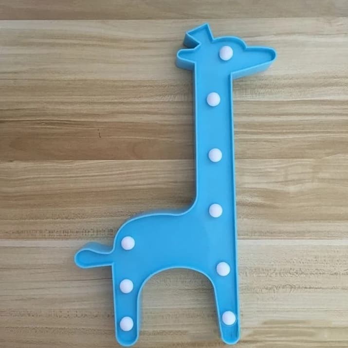 Jual Lampu Hias LED Marquee dengan bentuk JERAPAH/GIRAFFE - Biru Muda ...