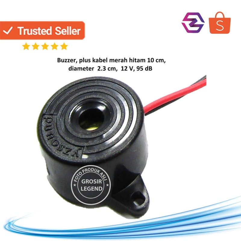 Jual Buzer buzzer bazer 12V plus kabel | Shopee Indonesia