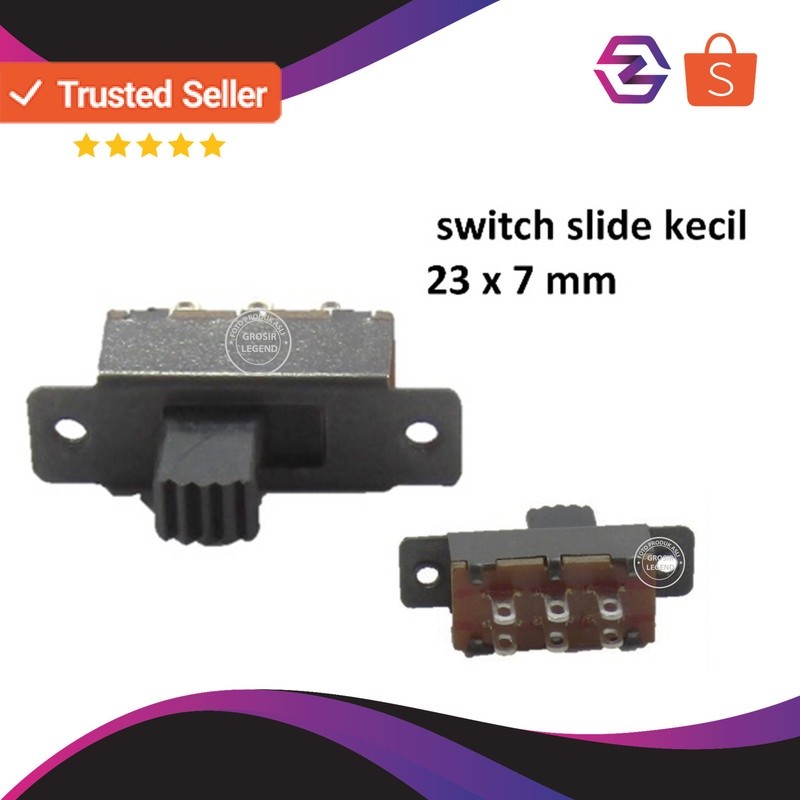 Jual Saklar geser switch slide on off 6 pin kecil | Shopee Indonesia