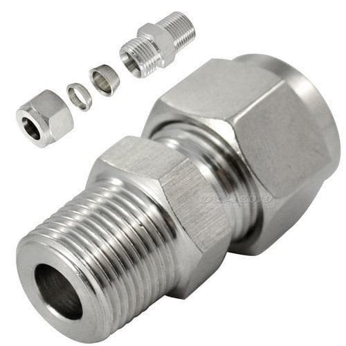 Jual Male connector SS 8 MM OD X 1/4" NPT SS 316 FD-LOK Straight Con Malecon 8mm tube X 0,25 ...