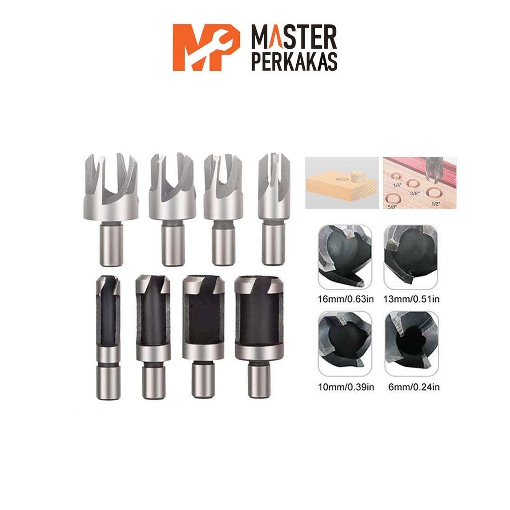 Jual Mata Bor Dowel 4in1 AH32 MP / Pembuat Pin Pen Cutter Drill Gabus ...