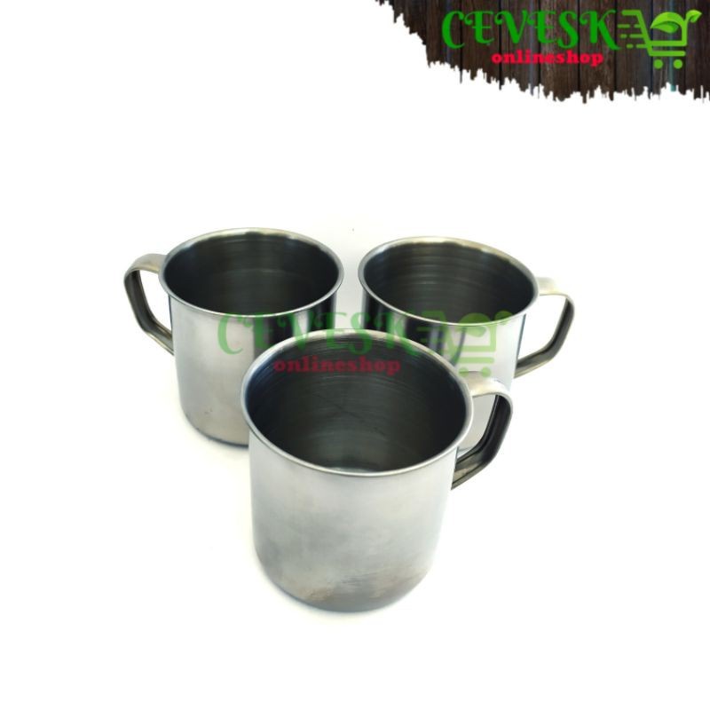 Jual CANGKIR STAINLESS MUG 7 CM GELAS MUG KOPI CANGKIR KOPI MUK MUG ...